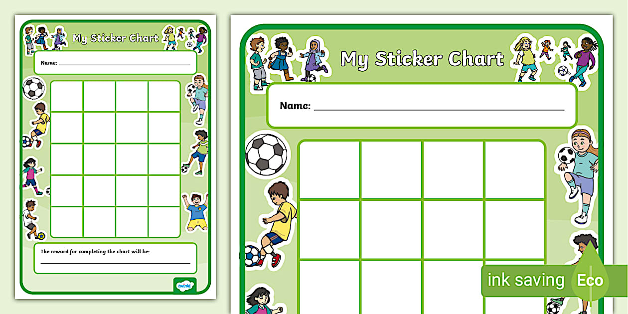 Football-Themed Sticker Chart,Football Reward (teacher made)