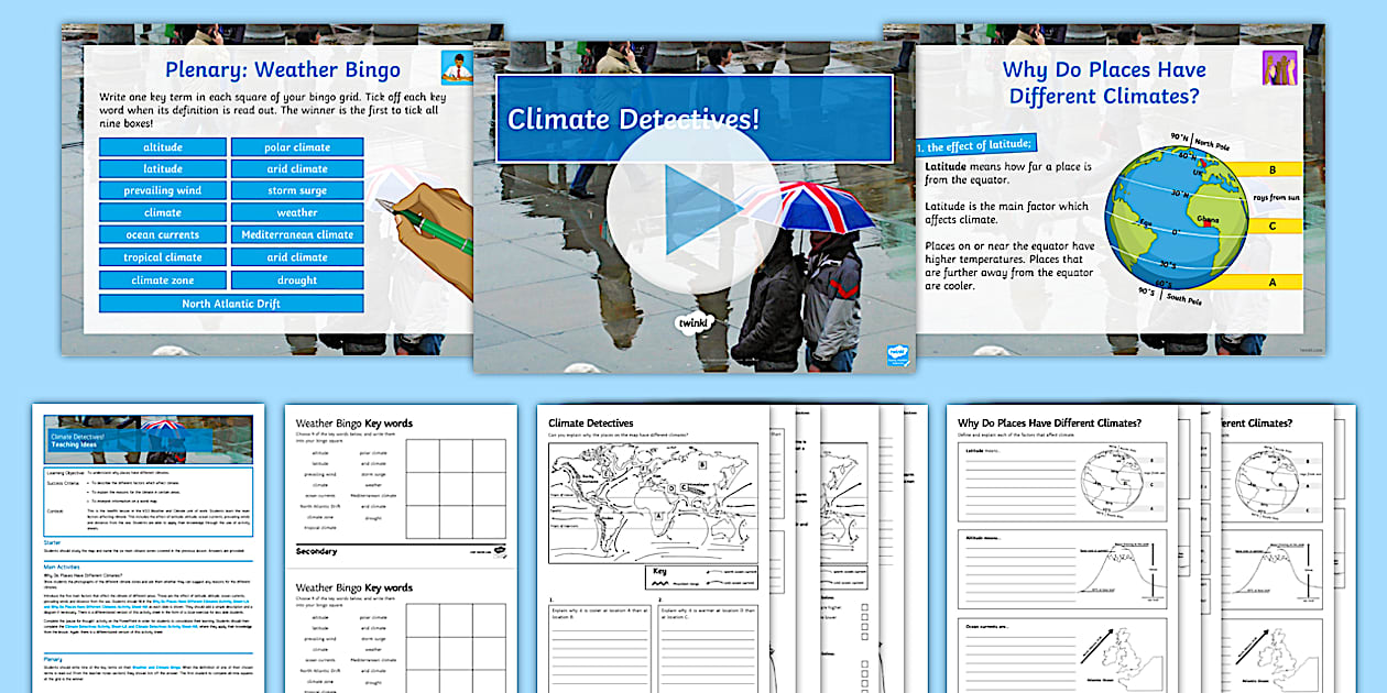 Weather and Climate Lesson 12: Climate Detectives! Lesson Pack
