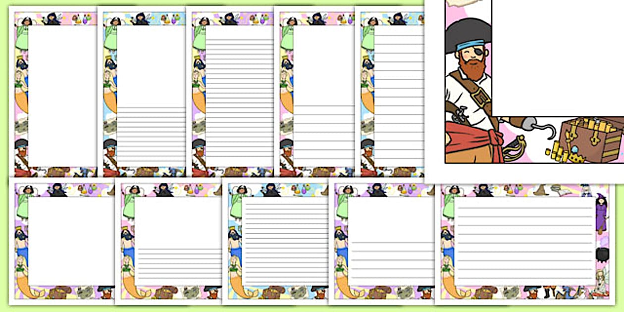Editable Magical Worlds Page Borders (teacher made) - Twinkl