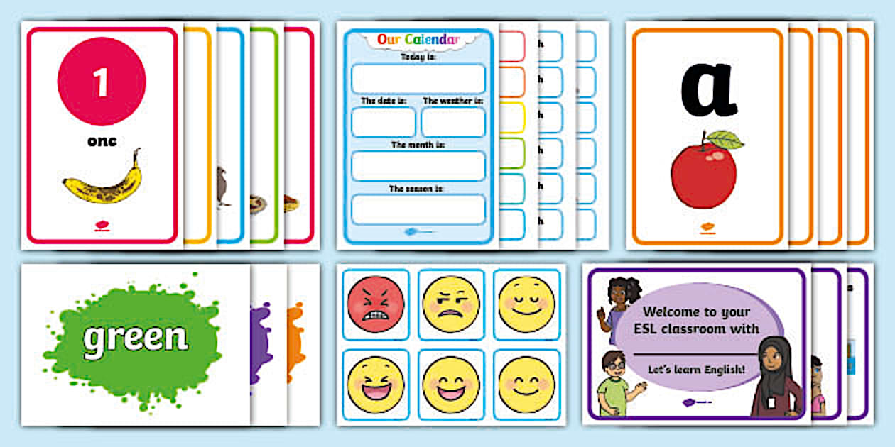 👉 ESL Starter Classroom Pack for Ages 3-8 | Beginner