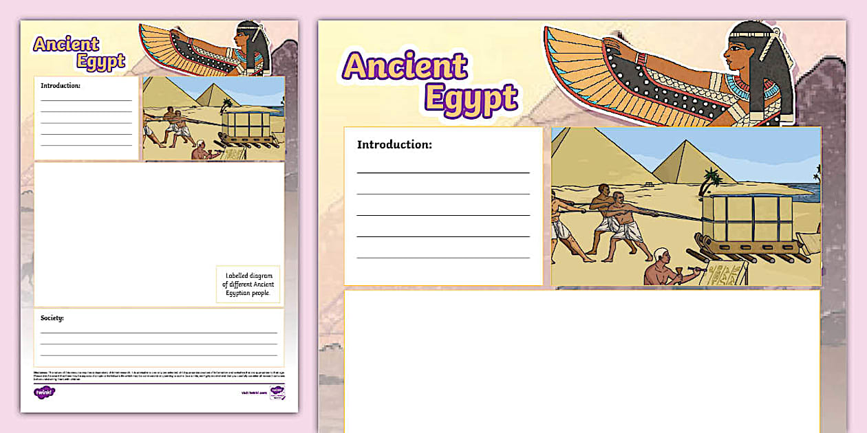 Ancient Egypt Non-Chronological Report Template - Twinkl