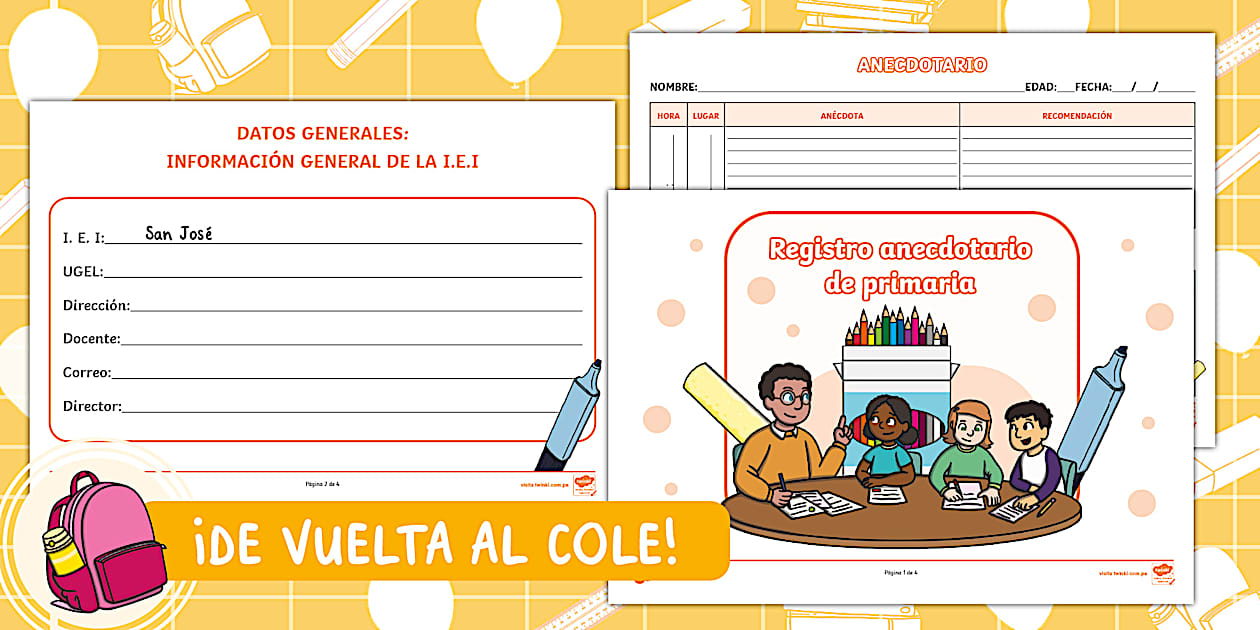 Formato de registro anecdótico para imprimir (Word)