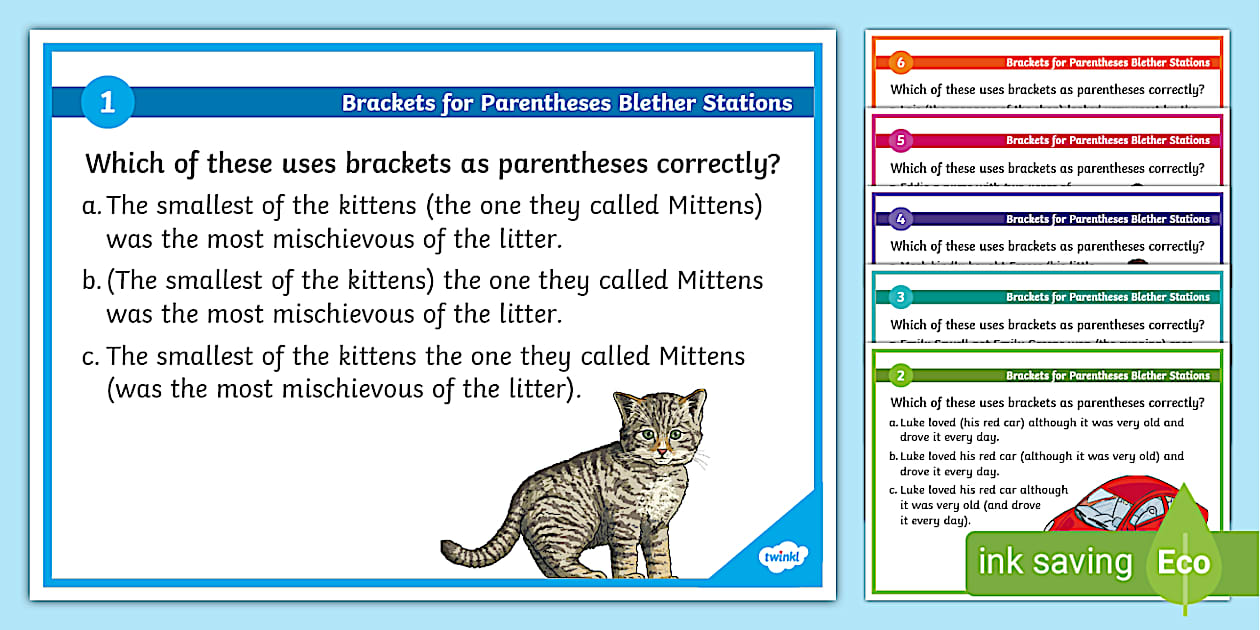 Brackets for Parenthesis Blether Stations (Teacher-Made)