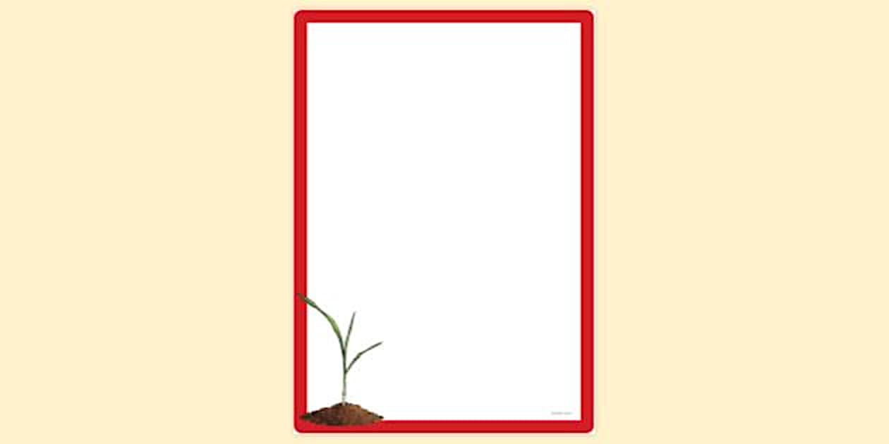 Simple Blank Corn Sprout Page Border | Page Borders | Twinkl