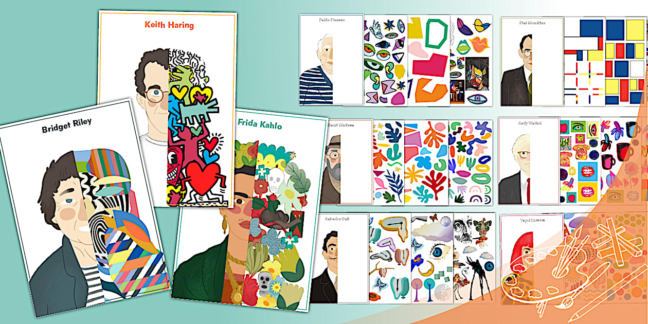 World Art Day Famous Artists Collage Activity Pack - Twinkl