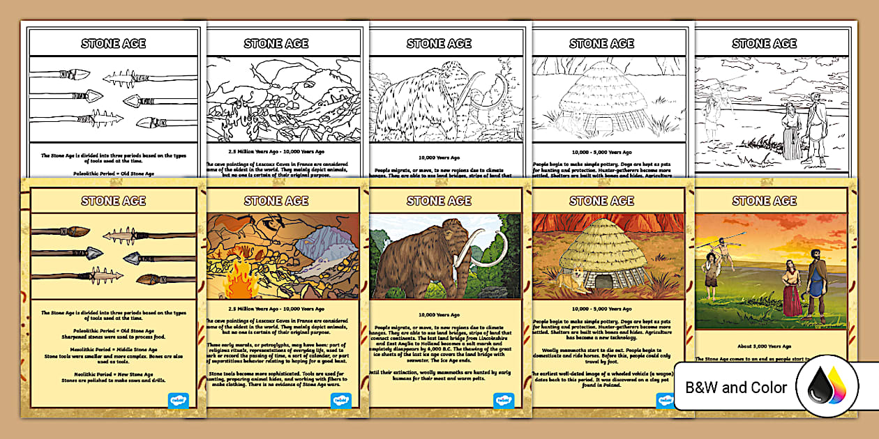 Stone Age Timeline Posters for 6th-8th Grade (teacher made)
