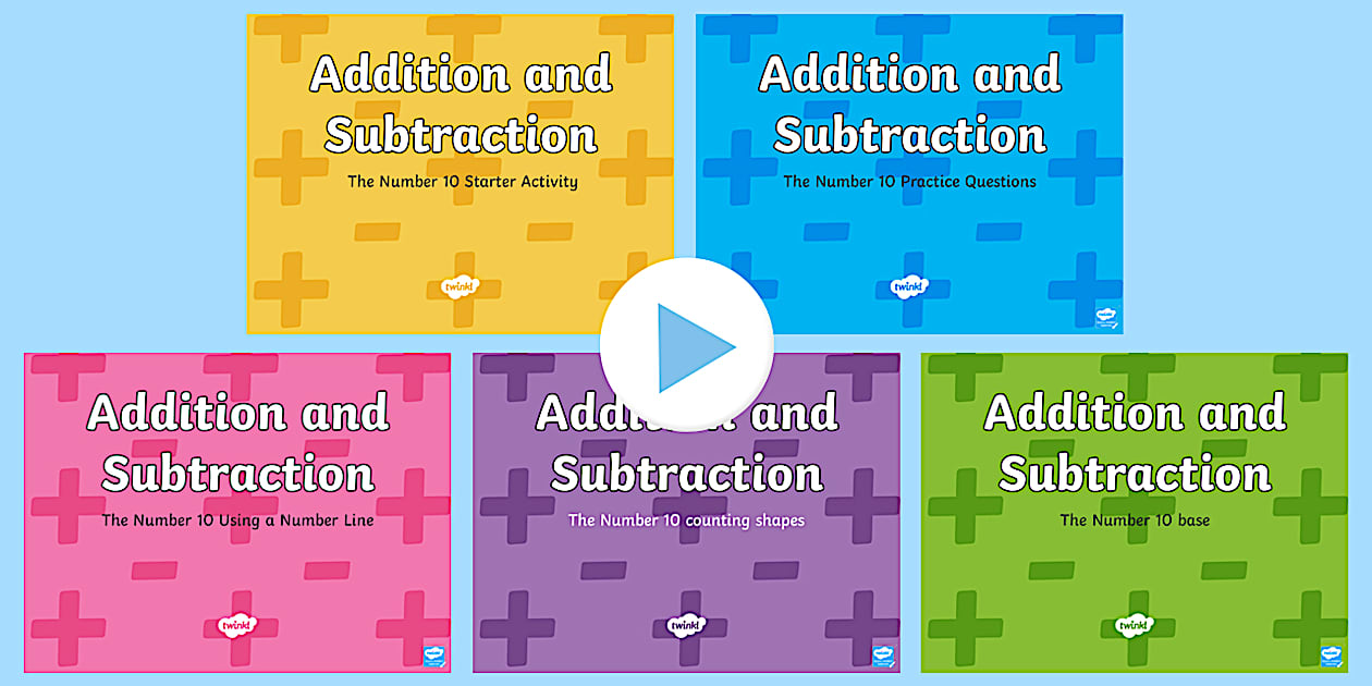 Addition and Subtraction Facts to 10 PowerPoint - Twinkl
