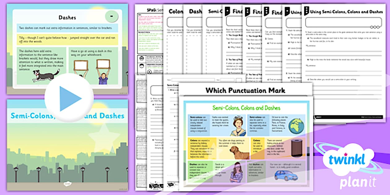 Standalone English Lesson | Semicolons, colons & dashes