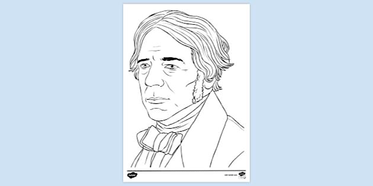 Michael Faraday Colouring | Colouring Sheet (teacher made)