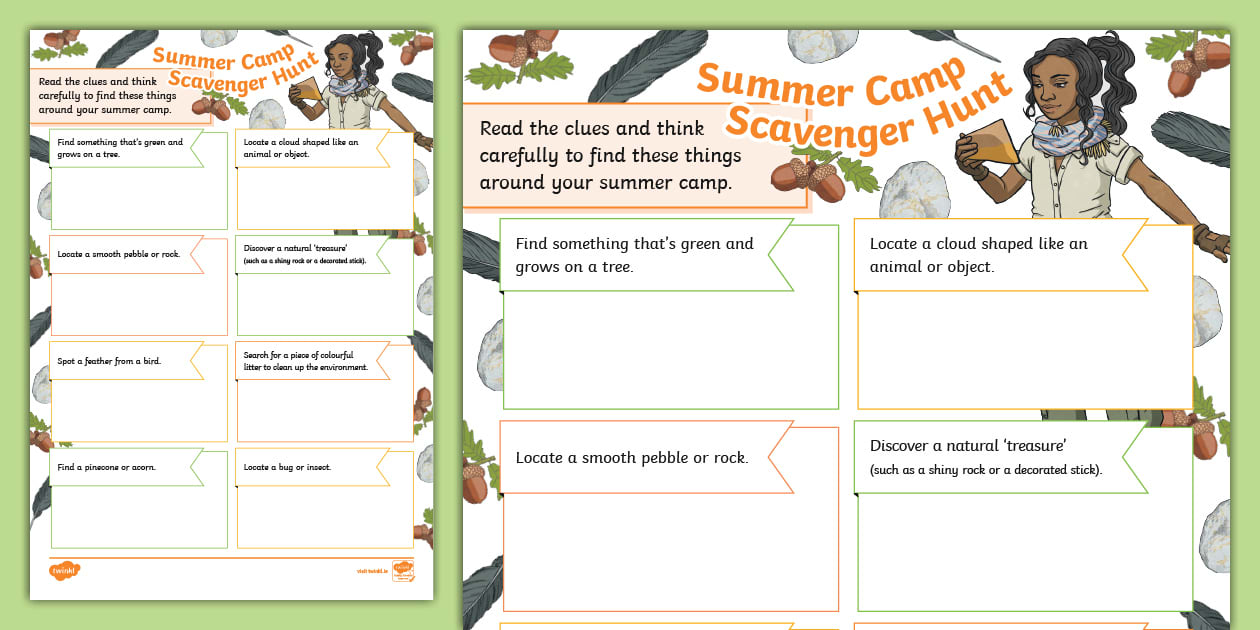 Summer Camp Scavenger Hunt Activity (teacher made) - Twinkl