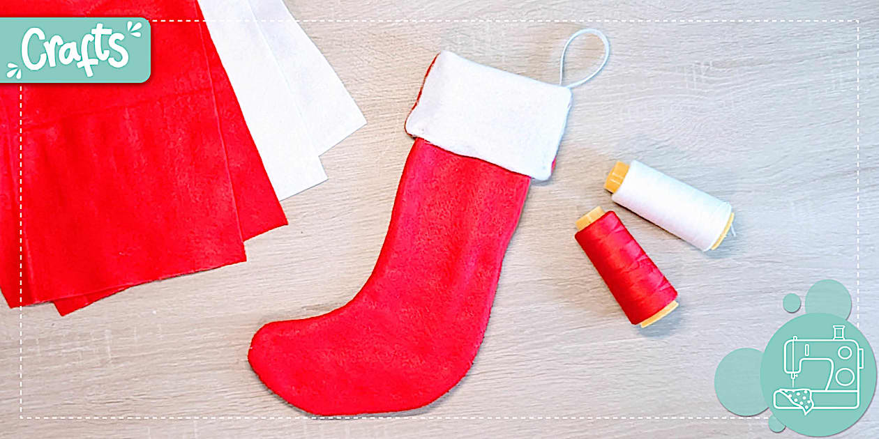 Christmas Stocking Sewing Pattern | Twinkl Crafts