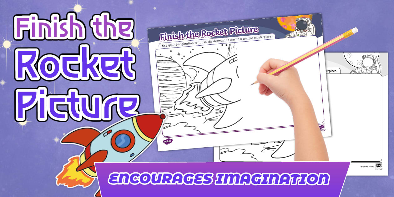 Finish the Rocket Picture Worksheet