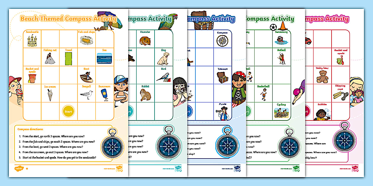 👉 Themed Compass Activity Bumper Pack (teacher made)