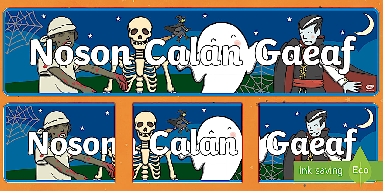 Baner Arddangosfa Noson Calan Gaeaf | Twinkl Cymru - Twinkl