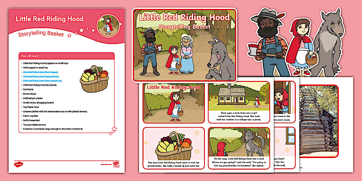 Little Red Riding Hood Story Props | Twinkl | Tales | EYFS