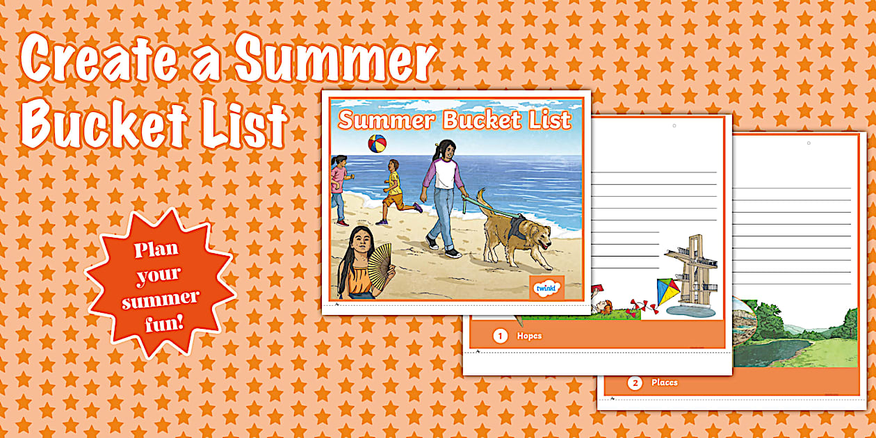 Create a Summer Bucket List Flipbook Template