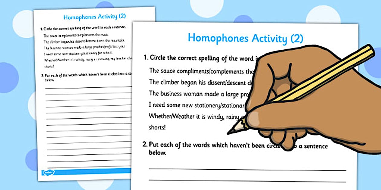 Black and White Homophones Activity 2 - Twinkl