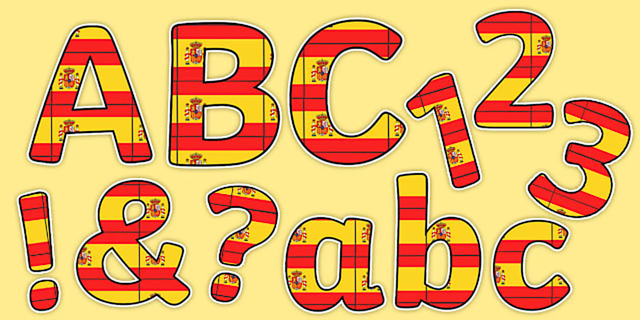 Spanish Display Lettering Flags (teacher made) - Twinkl