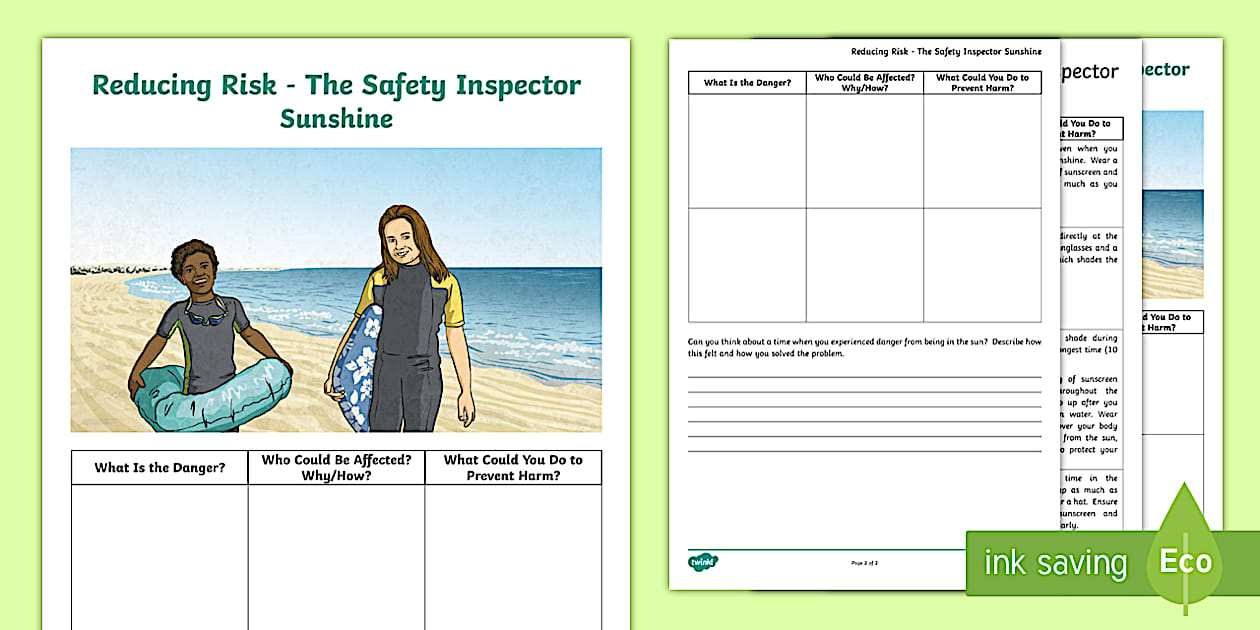Risk Assessment Activity Worksheet - Teacher-Made Resource