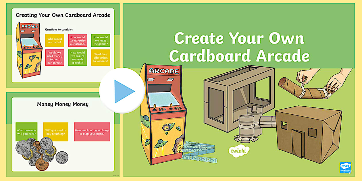 Create Your Own Cardboard Classroom Arcade PowerPoint