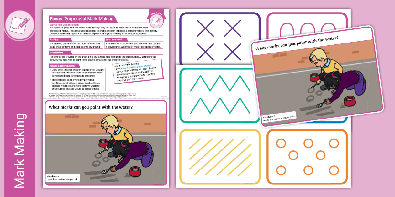 Fine Motor Skills Mark-Making Activity: Water Painting