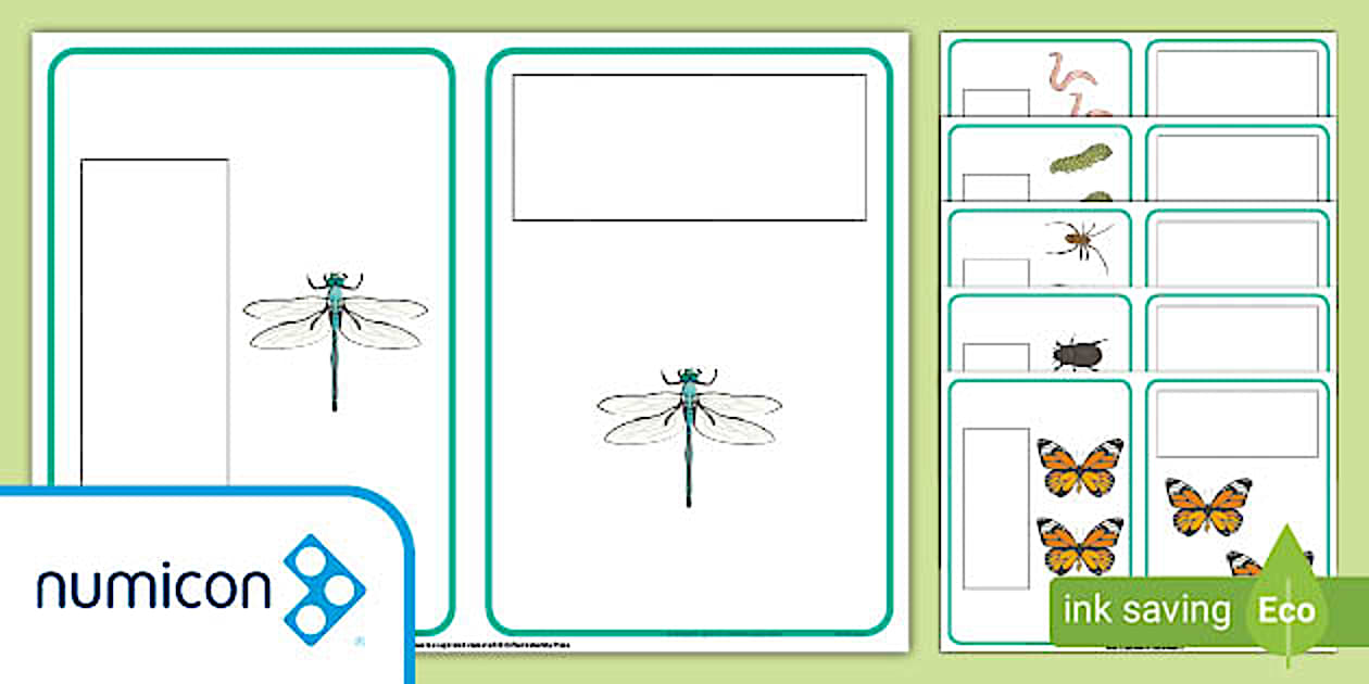 Minibeast Count and Find the Matching Numicon Shapes Cards