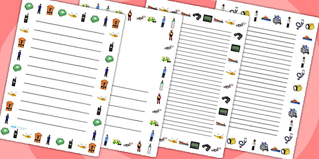 Emergency Services Page Borders (teacher made) - Twinkl