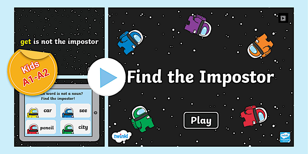 Find the Impostor: Parts of Speech PowerPoint Game - Twinkl