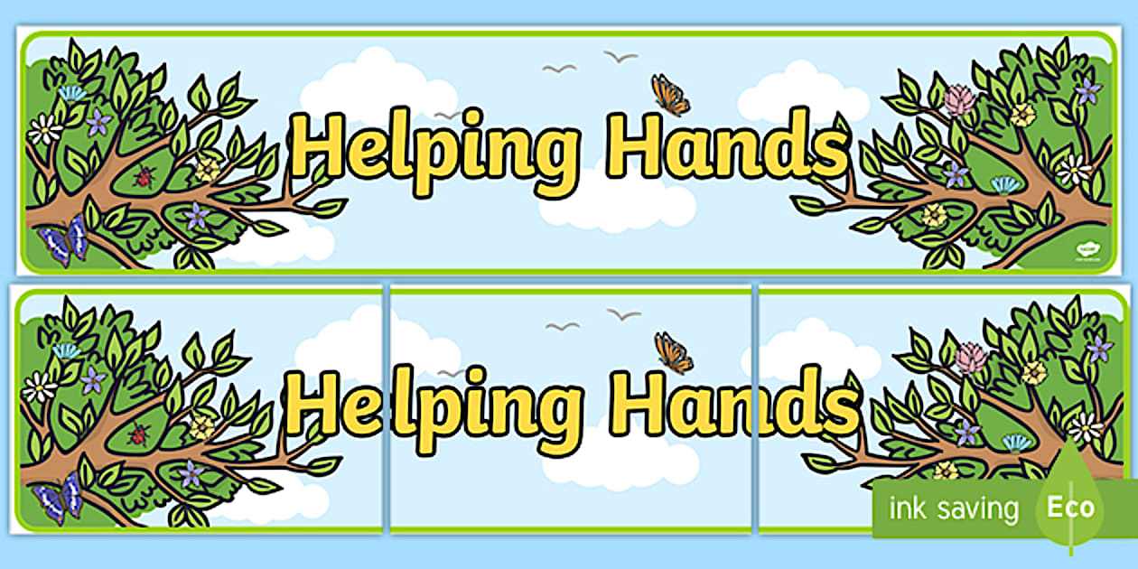 Helping Hands Tree Display Banner (teacher made) - Twinkl