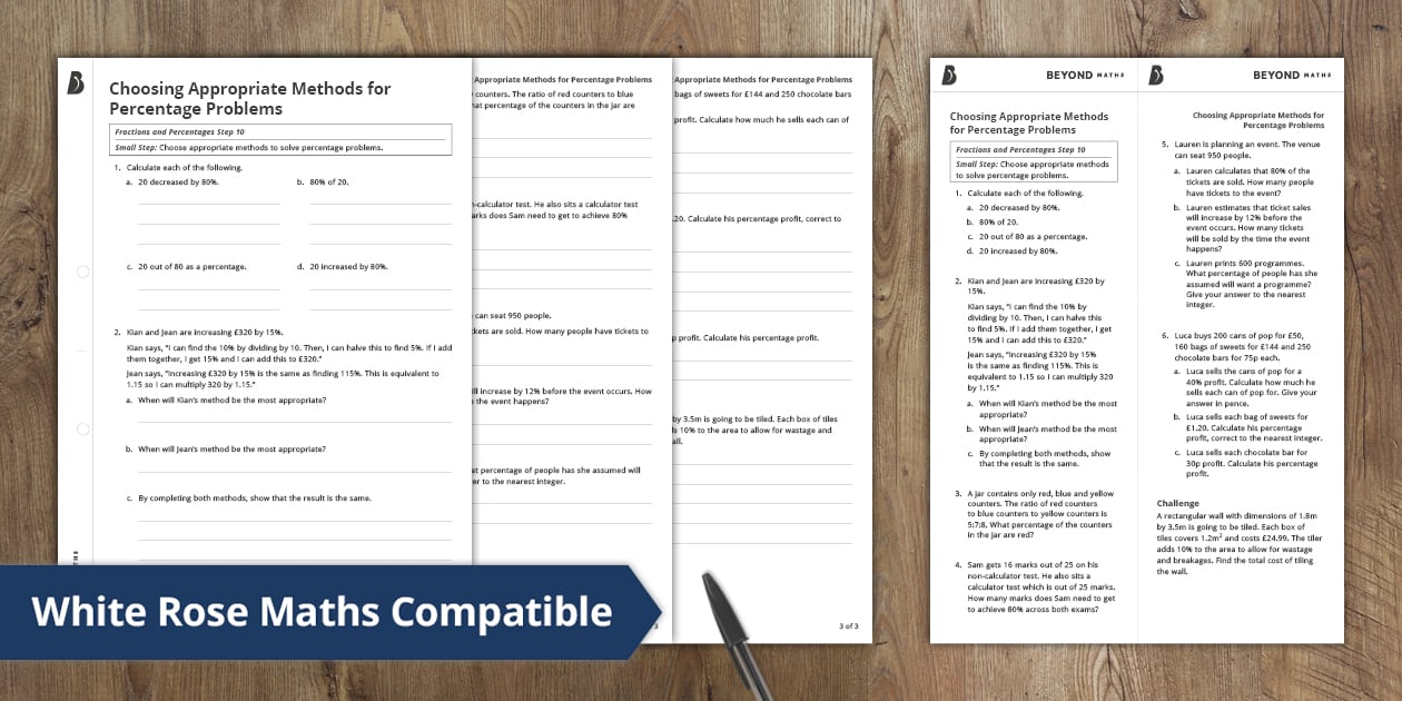 👉 Choosing Appropriate Methods for Percentage Problems