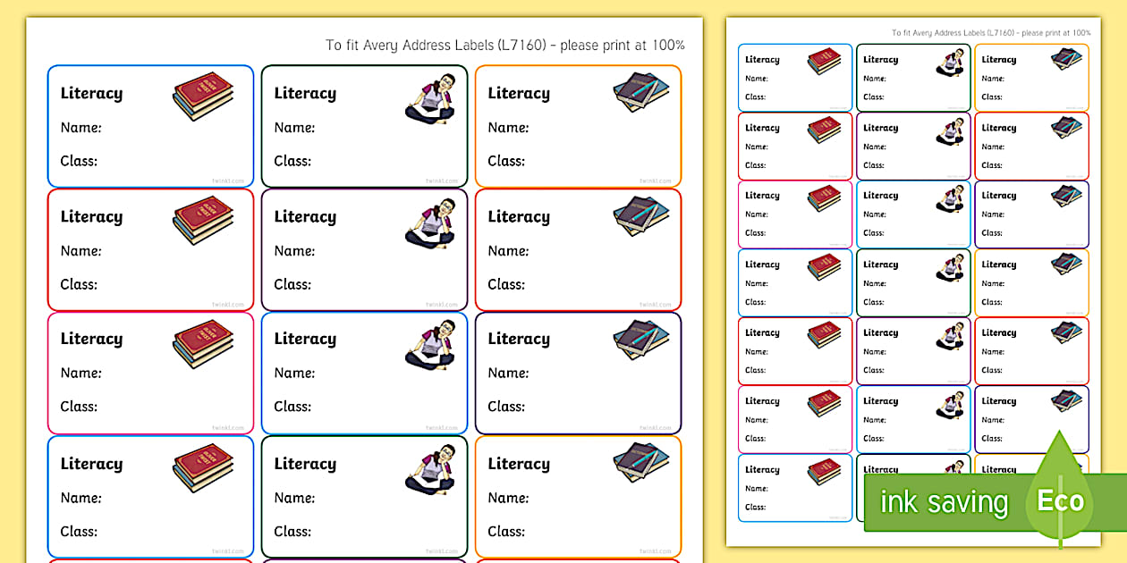 Literacy Jotter Sticker Labels (teacher made) - Twinkl