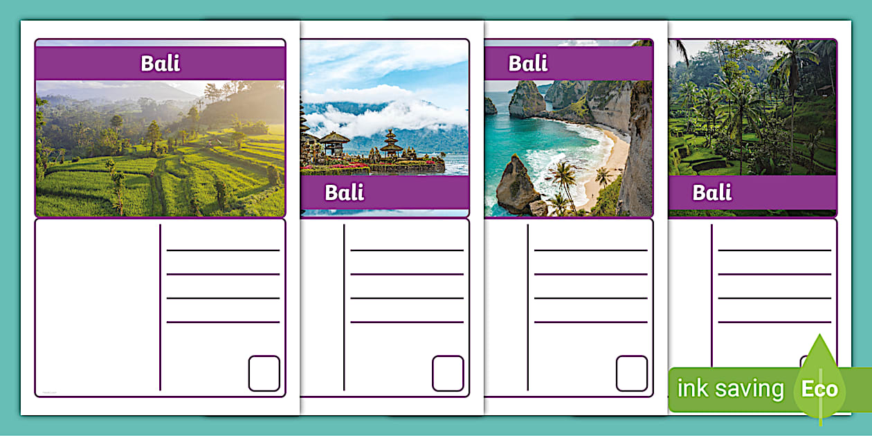 Vibrant Bali Postcards | Twinkl KS1 | Stationery | Postcards