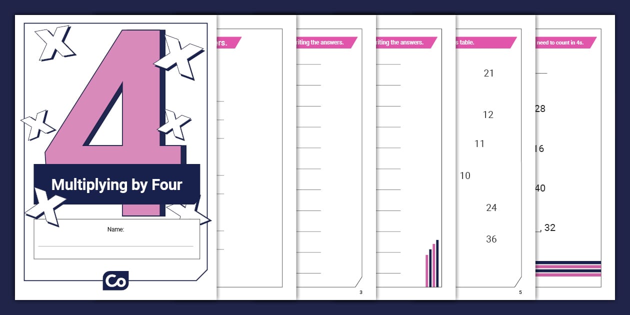 Reinforcing Number: Multiplying By 4 Activity Booklet