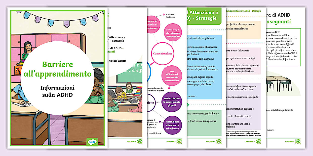 Barriere all'apprendimento per alunni con ADHD - booklet