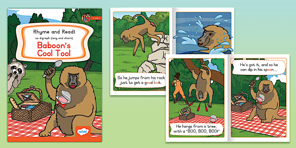 Rhyme and Read eBook: Baboon's Cool Tool (teacher made)
