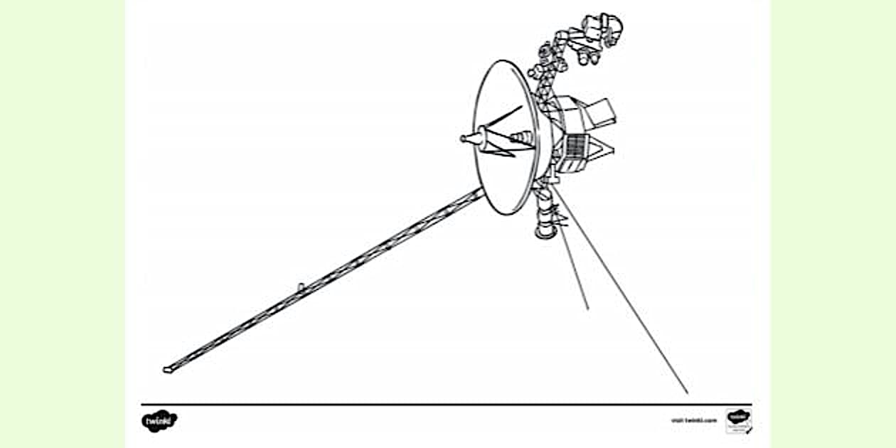 Voyager Space Probe Colouring Sheet (teacher made) - Twinkl