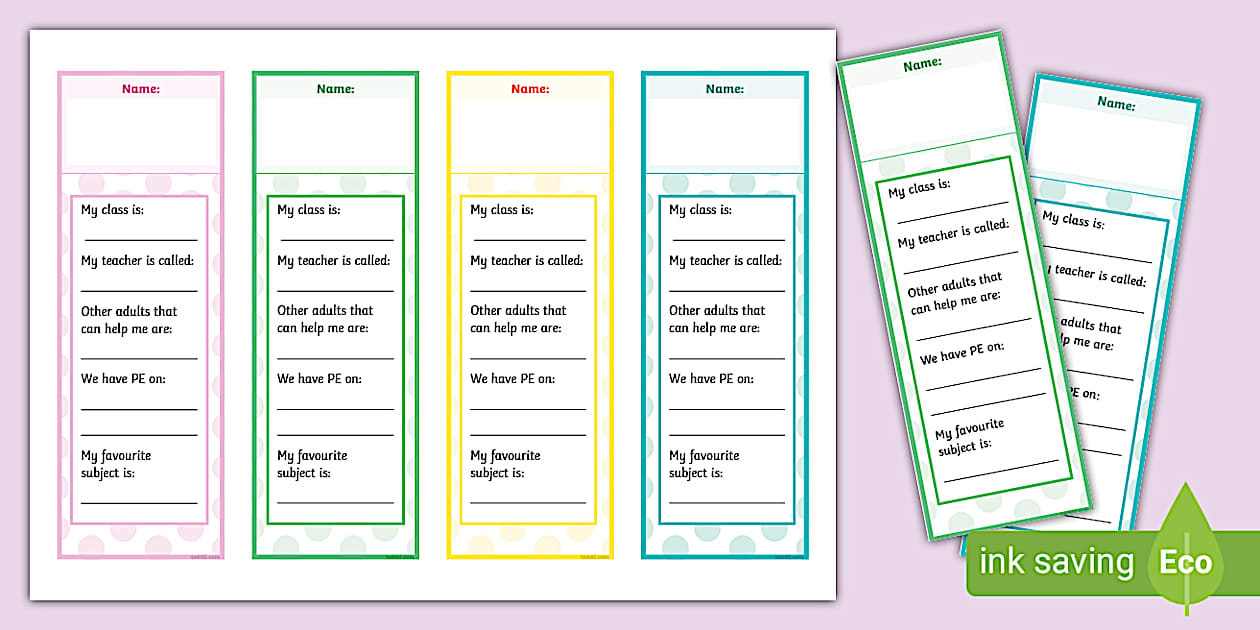 Transition Bookmarks (teacher made) - Twinkl