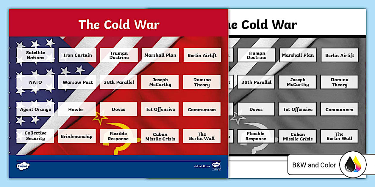 The Cold War Vocabulary Mat for 6th-8th Grade (teacher made)