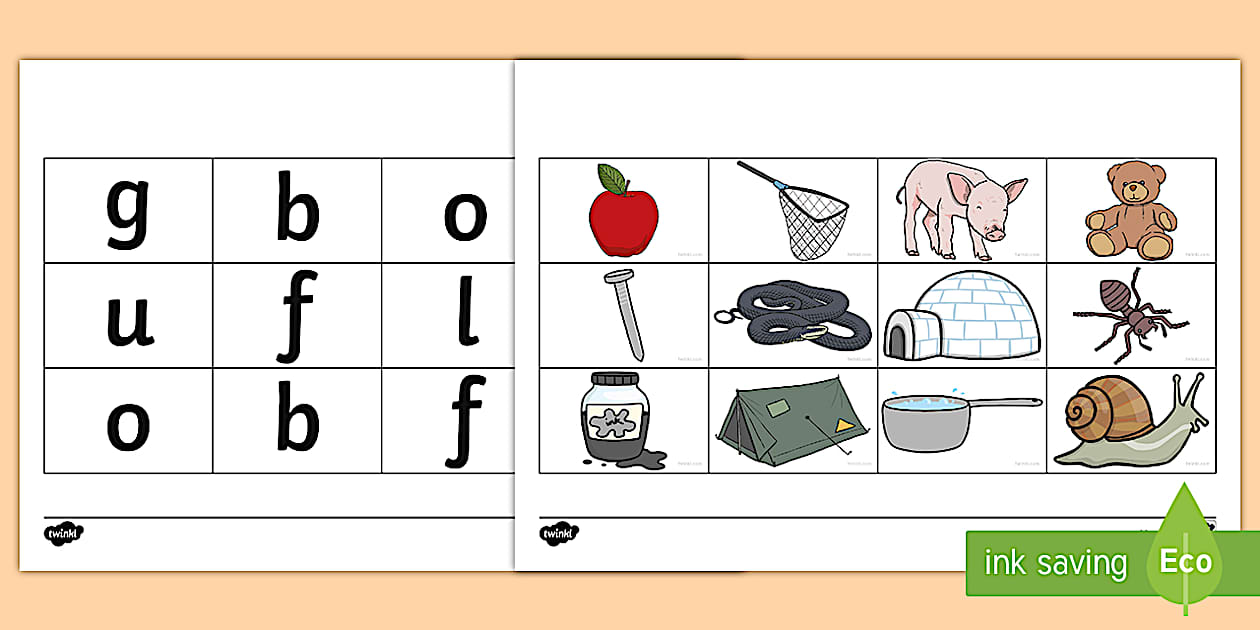 Phonics s,a,t,p,i,n Barrier Game