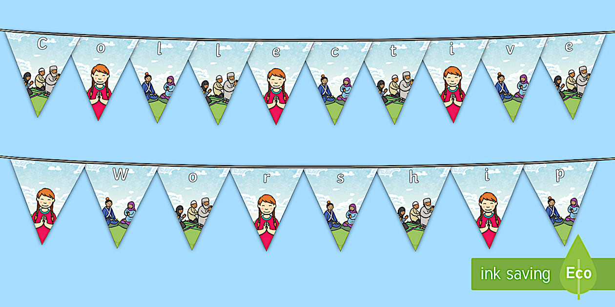 👉 Collective Worship Display Bunting - Twinkl