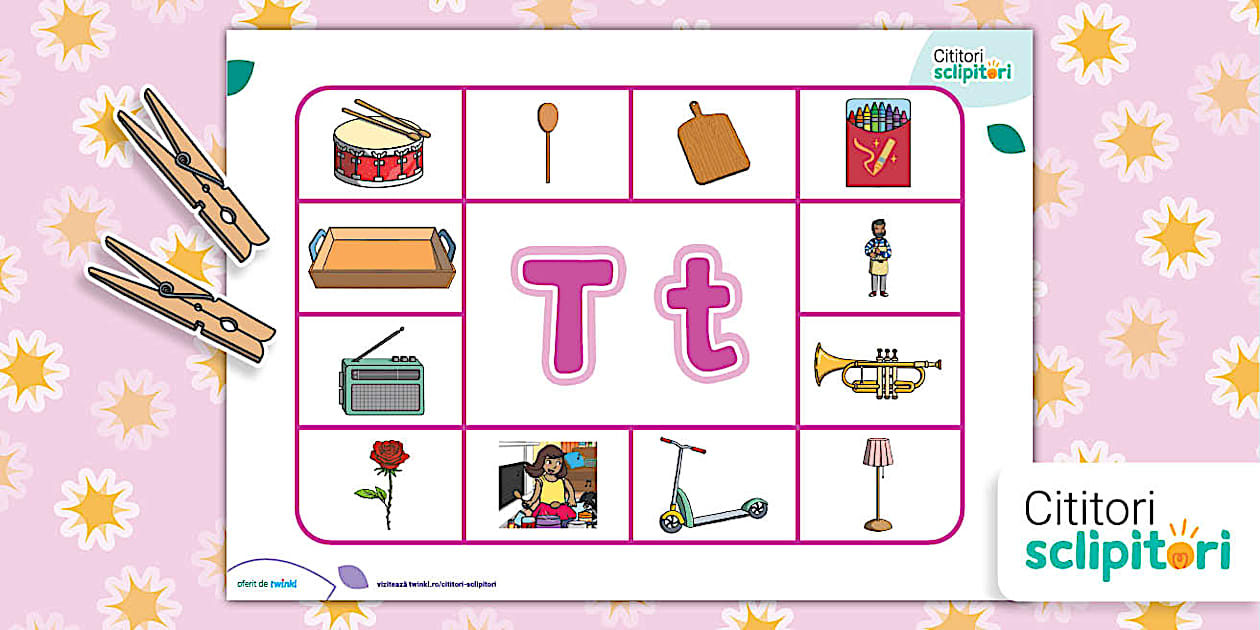 Găsește cuvintele care încep cu sunetul și litera T