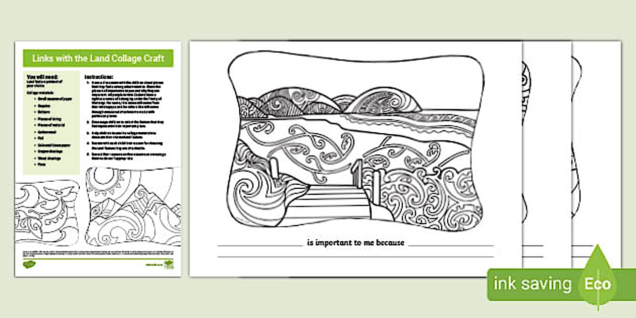 Editable Links with the Land Collage Craft - Twinkl