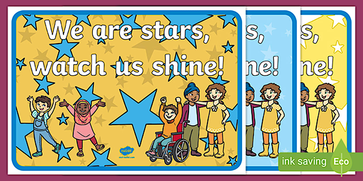 👉 We are Stars Watch Us Shine Display Posters - Twinkl