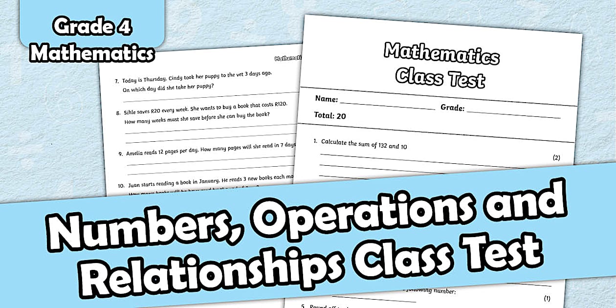 Grade 4 Mathematics – Term 1 – Numbers, Operations and Relationships ...
