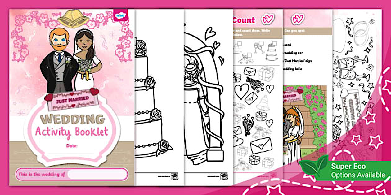 Wedding Activity Booklet for Children (Ages 3 - 5) - Twinkl