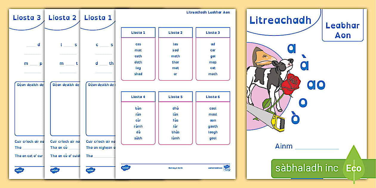 Leabhar Litreachaidh 1 - Cruth Sìmplidh - Twinkl