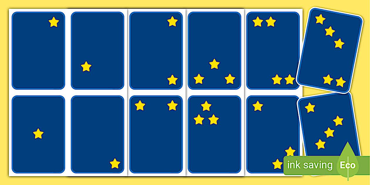 👉 Twinkle Twinkle Little Star Subitising Cards 1-5 | Twinkl