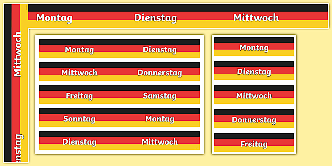 German Days Of The Week Display Border (teacher made)
