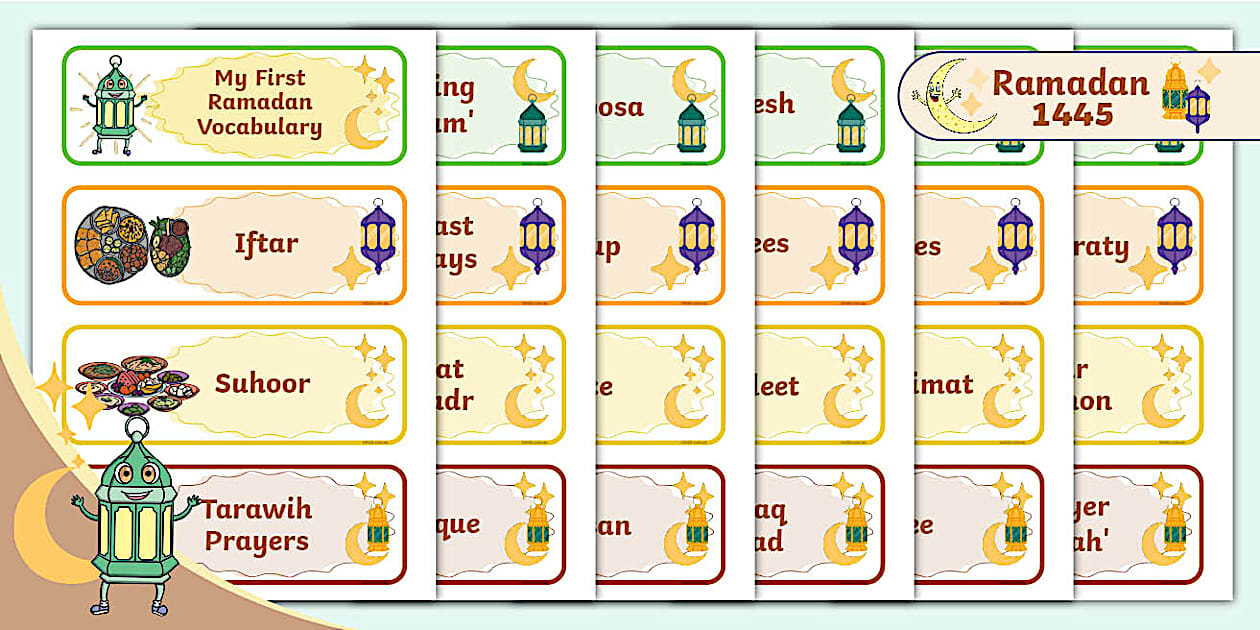 My First Ramadan Vocabulary (teacher made) - Twinkl