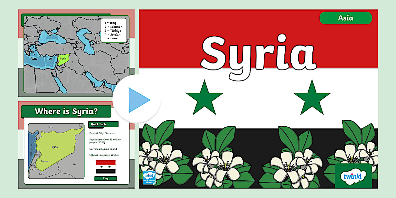 KS1 Syria Information PowerPoint - Twinkl - Geography